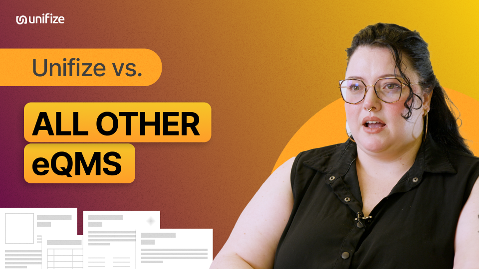 Comparing Unifize to other eQMS software